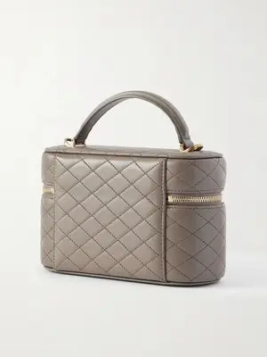 Saint Laurent Gaby Vanity Mini Quilted Leather Shoulder Bag - Brown