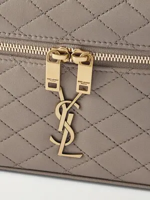 Saint Laurent Gaby Vanity Mini Quilted Leather Shoulder Bag - Brown