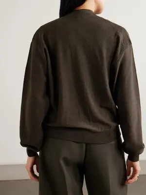 LEMAIRE Twisted Wool-blend Cardigan - Brown