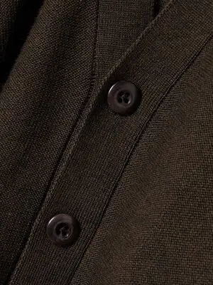 LEMAIRE Twisted Wool-blend Cardigan - Brown