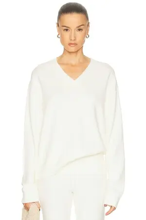 SKIMS Wool Cashmere V Neck Pullover Sweater
