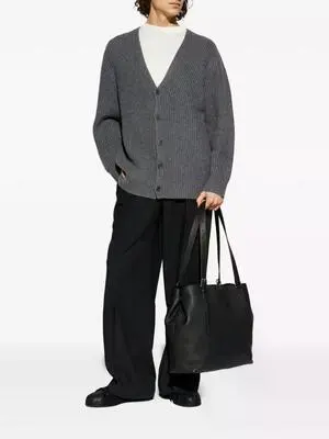 LISA YANG Leander Ribbed Button Cardigan