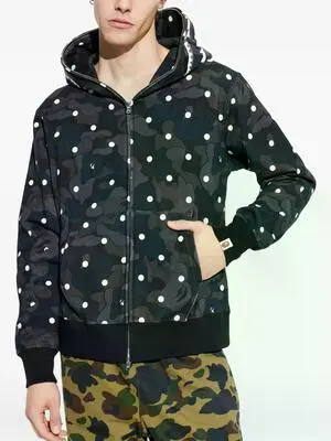 A BATHING APE Polka-dot Camouflage Zip-up Hoodie