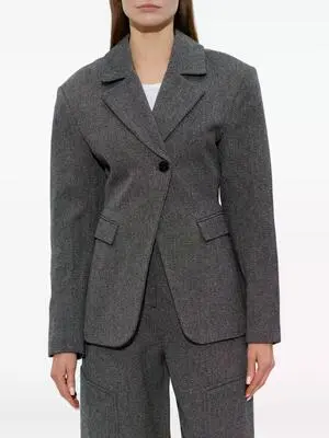 GANNI Long-sleeve Buttoned Blazer