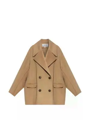 Loewe Double-breasted Coat - Brown