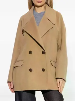 Loewe Double-breasted Coat - Brown