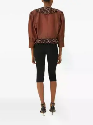 Chloé Puff-sleeve Leather Jacket - Brown