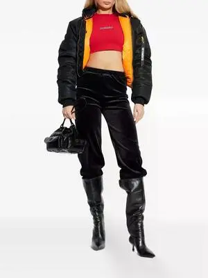 Vetements Embroidery Crop Top