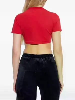 Vetements Embroidery Crop Top