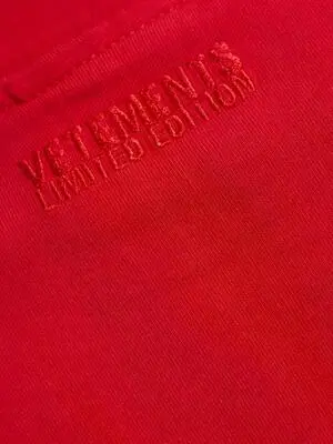 Vetements Embroidery Crop Top