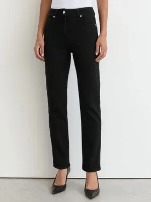 REISS Isabel Petite Slim-leg Mid-rise Jeans - Black
