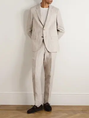 Mr P. Striped Linen Suit Jacket