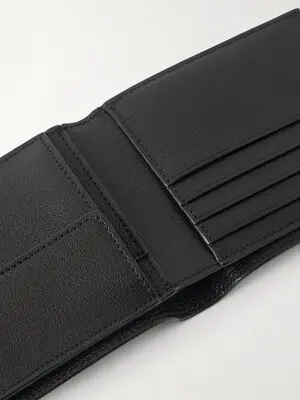 TOM FORD T Line Textured-leather Bifold Wallet - Black