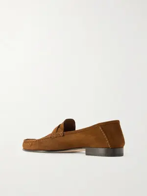 TOM FORD Ripley Suede Loafers - Brown