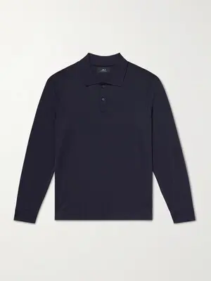 Mr P. Silk And Cotton-blend Polo Shirt