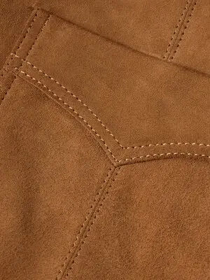 NILI LOTAN Nikita Suede Trucker Jacket