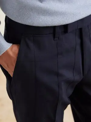 Mr P. Straight-leg Checked Wool-blend Suit Trousers