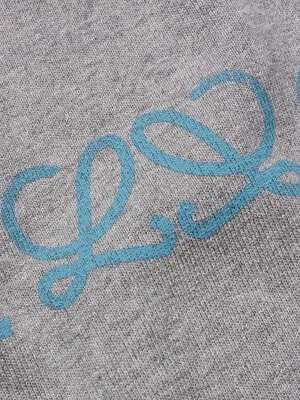 Loewe Logo-print Cotton-jersey Sweatshirt - Gray
