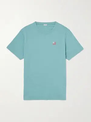 Loewe Slim-fit Logo-embroidered Cotton-jersey T-shirt