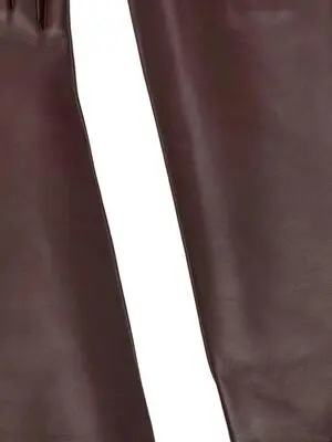 Saint Laurent Leather Gloves - Brown