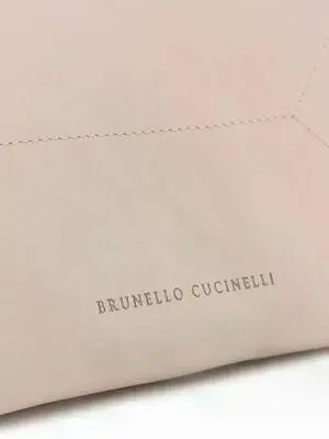 Brunello Cucinelli Logo-lettering Shoulder Bag - Neutrals