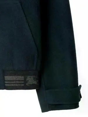 Burberry Reversible Hooded Wool Jacket - Blue