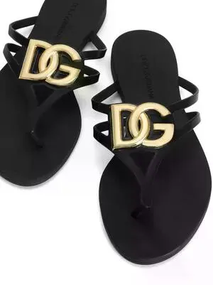 Dolce & Gabbana Logo Slides - Black