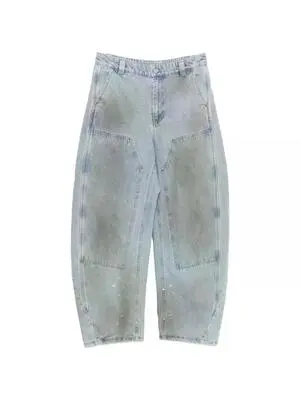 CROQUIS Stone-washed Denim Jeans With Paint Splatter Detail