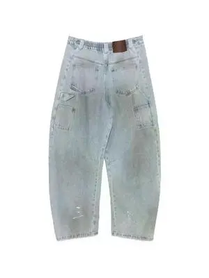 CROQUIS Stone-washed Denim Jeans With Paint Splatter Detail