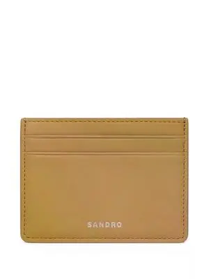 Sandro Leather Logo Card Holder - Neutrals