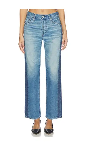 Moussy Vintage Contrast Stitching Jeans For Women