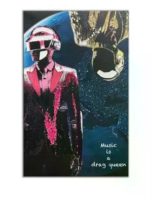 VJ’S MIND Extra Small Music Painting - Black