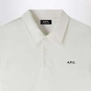 A.p.c. Short-sleeved Polo Shirt With Logo Embroidery