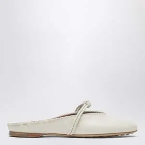 Bottega Veneta Leather Mules With Braided Trim - White