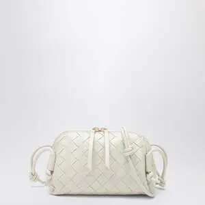 Bottega Veneta Intrecciato Leather Concert Pouch - White
