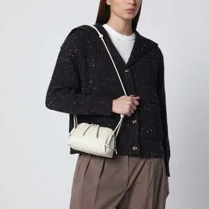 Bottega Veneta Intrecciato Leather Concert Pouch - White