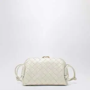 Bottega Veneta Intrecciato Leather Concert Pouch - White