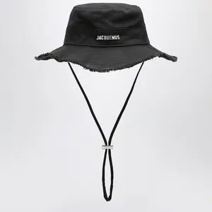 Jacquemus Le Bob Artichaut Cotton Bucket Hat - Black