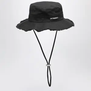 Jacquemus Le Bob Artichaut Cotton Bucket Hat - Black