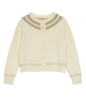 DÔEN Olympe Fair Isle Cardigan - Gateau