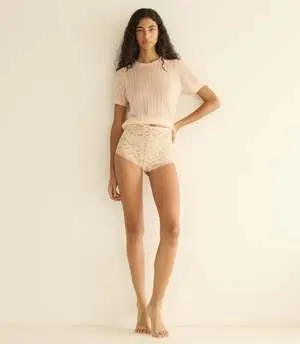 DÔEN Monica Pointelle Sweater - Parfait