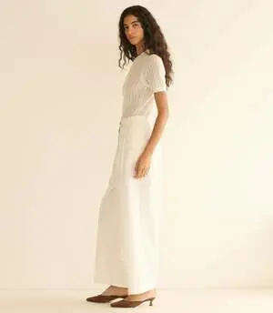 DÔEN Monica Pointelle Sweater - Ivory