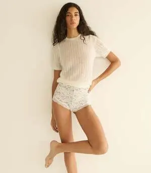 DÔEN Monica Pointelle Sweater - Ivory