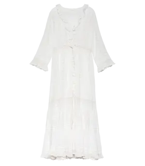 DÔEN Clemencia Organic Cotton Voile Dress - Salt