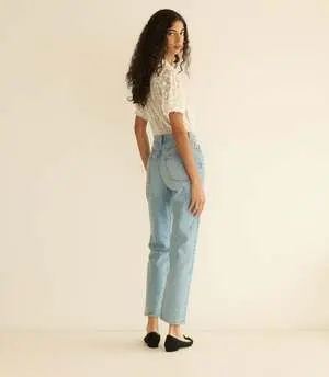 DÔEN Idora Embroidered Tulle Top