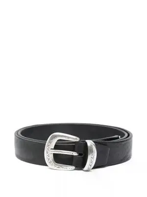 ERALDO Engraved-buckle Belt - Black