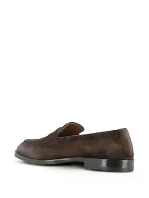 ALEXANDER HOTTO Panelled Suede Loafers - Brown
