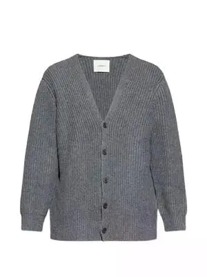 LISA YANG Leander Ribbed Button Cardigan - Grey