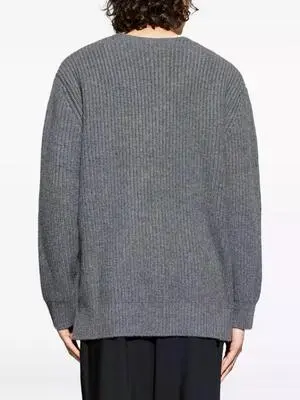 LISA YANG Leander Ribbed Button Cardigan - Grey