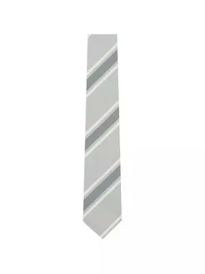 Thom Browne Striped Neck Tie - Grey